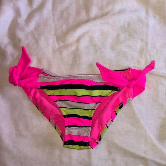 Aeropostale Swim Hot Pink Fluorescent Striped Bikini Set Poshmark